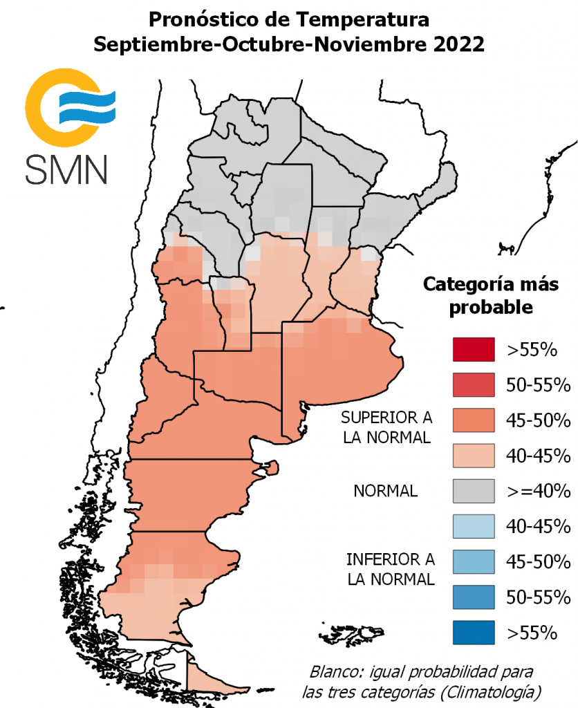 CLIMA ARGENTINA. TEMPERATURA y LLUVIAS. Septiembre, Octubre, Noviembre ...